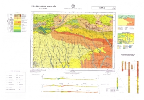 Geological Map of Spain. Scale 1:50.000 - Sheet 171 - VIANA