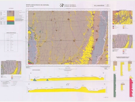 Geological Map of Spain. Scale 1:50.000 - Sheet 232 - VILLAMAÑÁN